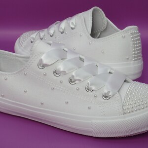 White / Ivory Pearl Wedding Flower Girl Shoes, First Communion Shoes ...