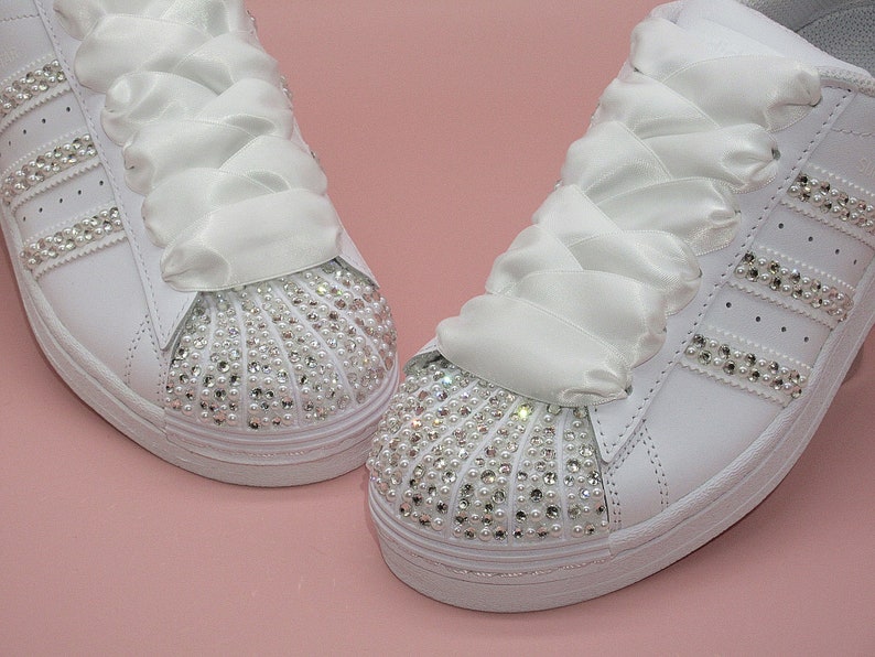 Wedding Custom Bridal Adidas Superstar Trainers Personalised - Etsy UK