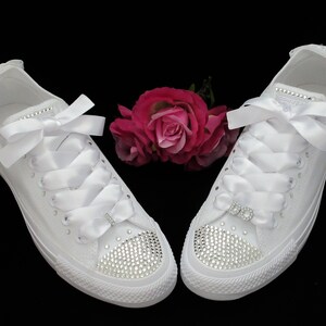 Wedding Bride "i Do" Crystal Customised Converse Sneakers - Etsy