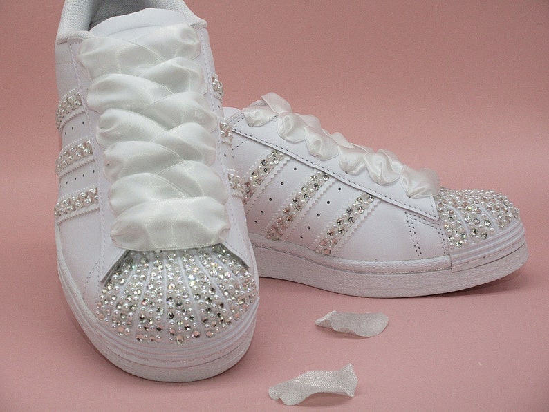 Wedding Custom Bridal Adidas Superstar Trainers Personalised - Etsy UK