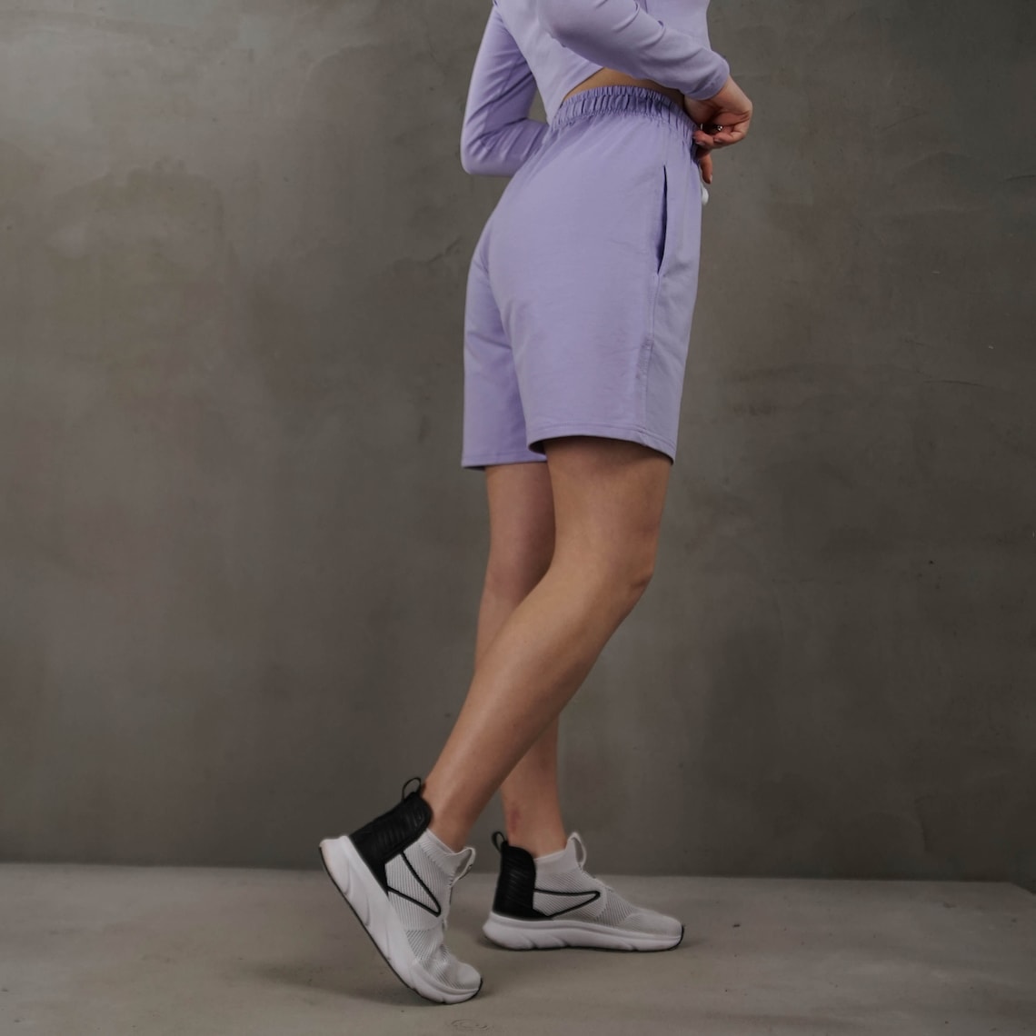 Lilac Women Shorts, Cotton Summer Shorts, Board Shorts for Women - Etsy