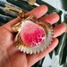 Ocean Resin Calico Scallop Shell Ornament Waves Beach Epoxy Handmade ...