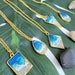 Ocean Resin Beach Waves Necklace Real Sand Tropical Jewelry Unique Gift ...