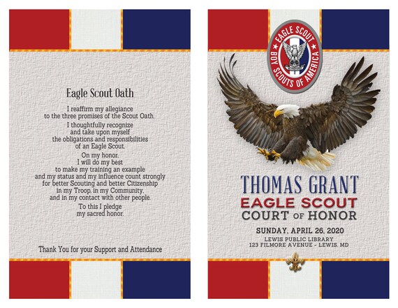 Eagle Scout Court Of Honor Program Covers