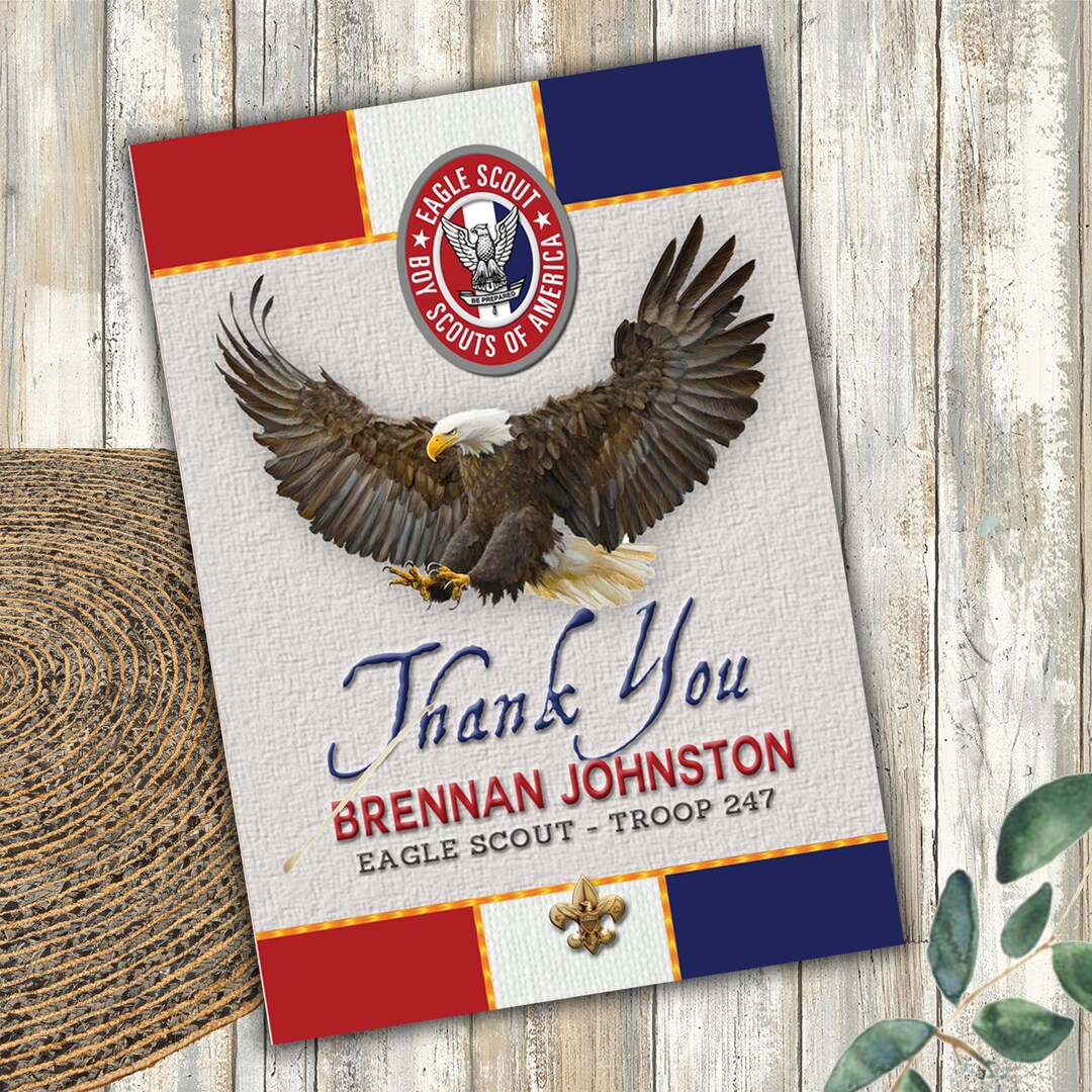 EAGLE SCOUT Thank You Cards / Court of Honor / Digital Flat or Folded ...