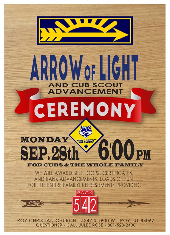 Lds Arrow Of Light Ceremony