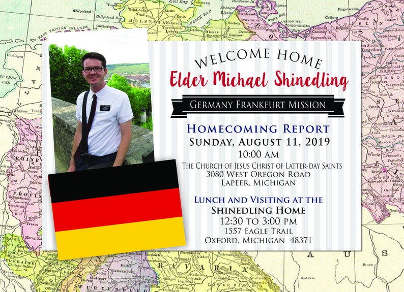 MISSION MAP Card Digital Design / LDS Missionary Report 5x7 - Etsy