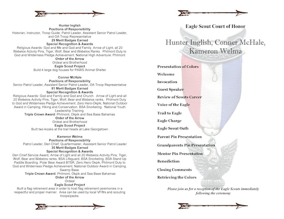 Eagle Scout Program Template