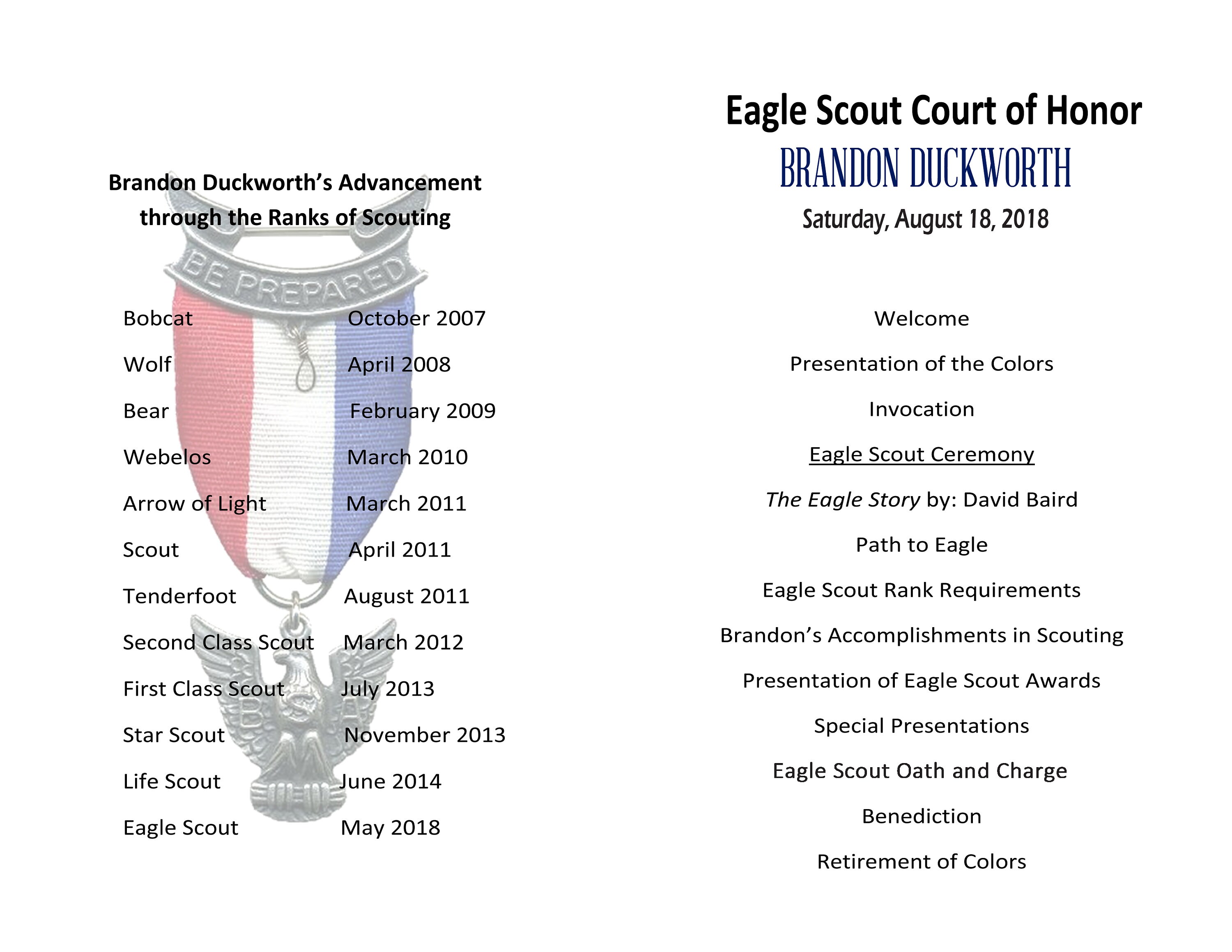 Eagle Scout Court Of Honor Clip Art