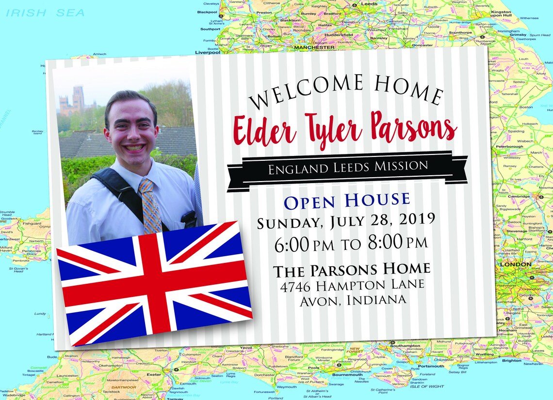 MISSION MAP Card Digital Design / LDS Missionary Report 5x7 - Etsy