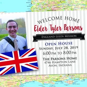 MISSION MAP Card Digital Design / LDS Missionary Report 5x7 Invite ...