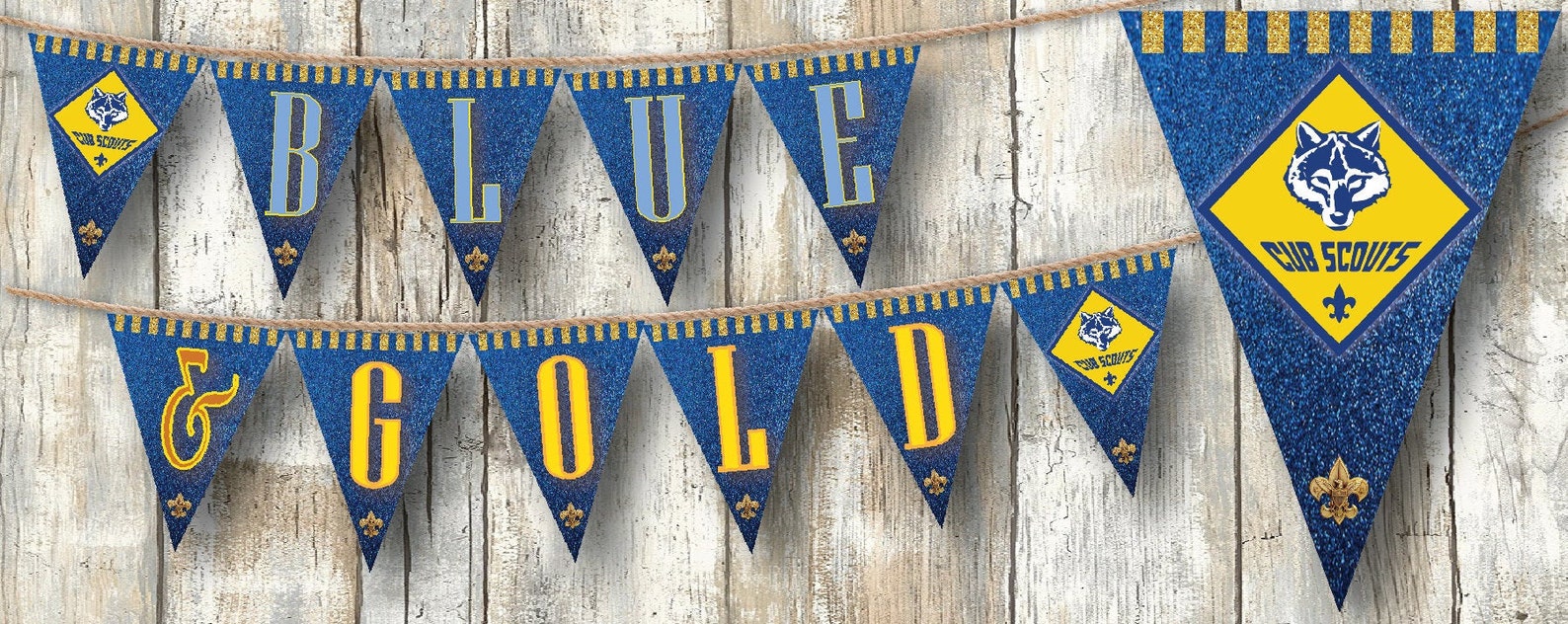 CUB SCOUT Printed BANNER / Blue & Gold Banner / Completely | Etsy