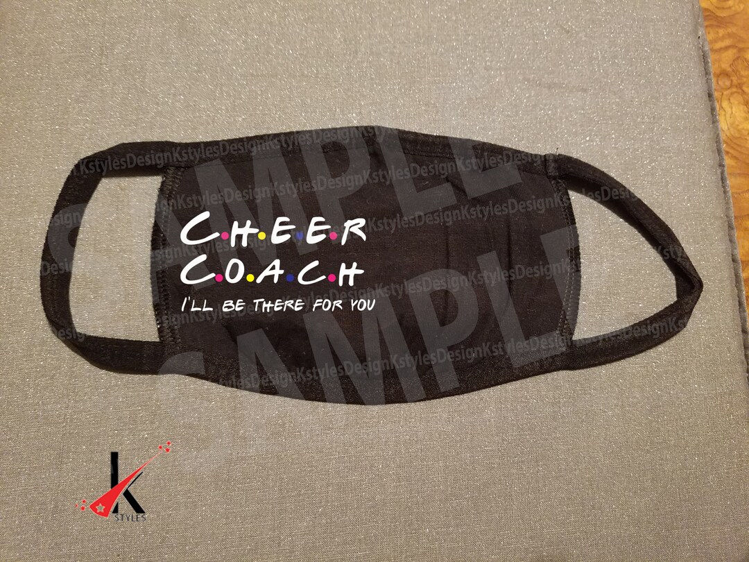 Cheer Coach Reusable Face Mask (black) - Etsy