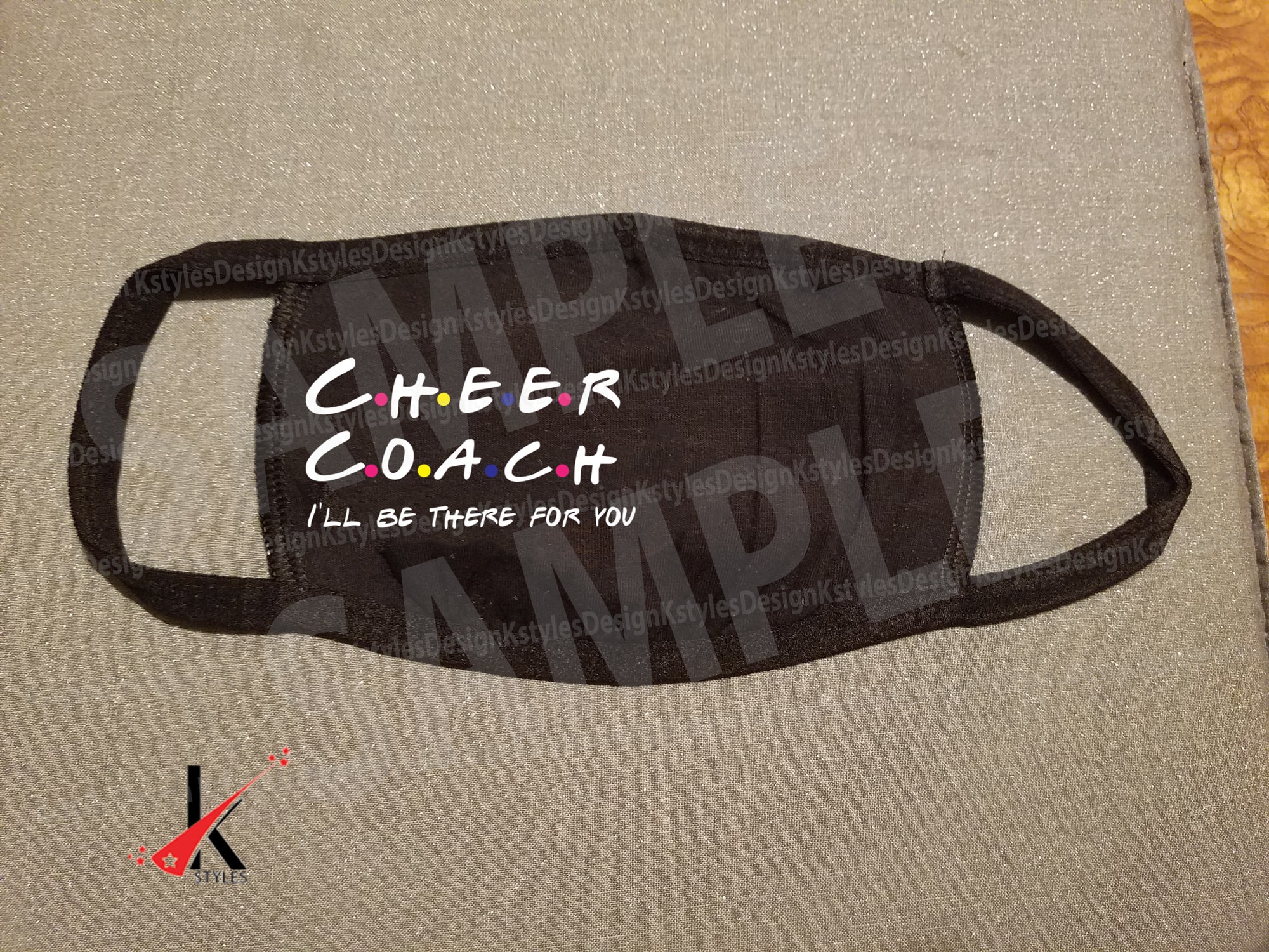 Cheer Coach Reusable Face Mask (black) - Etsy