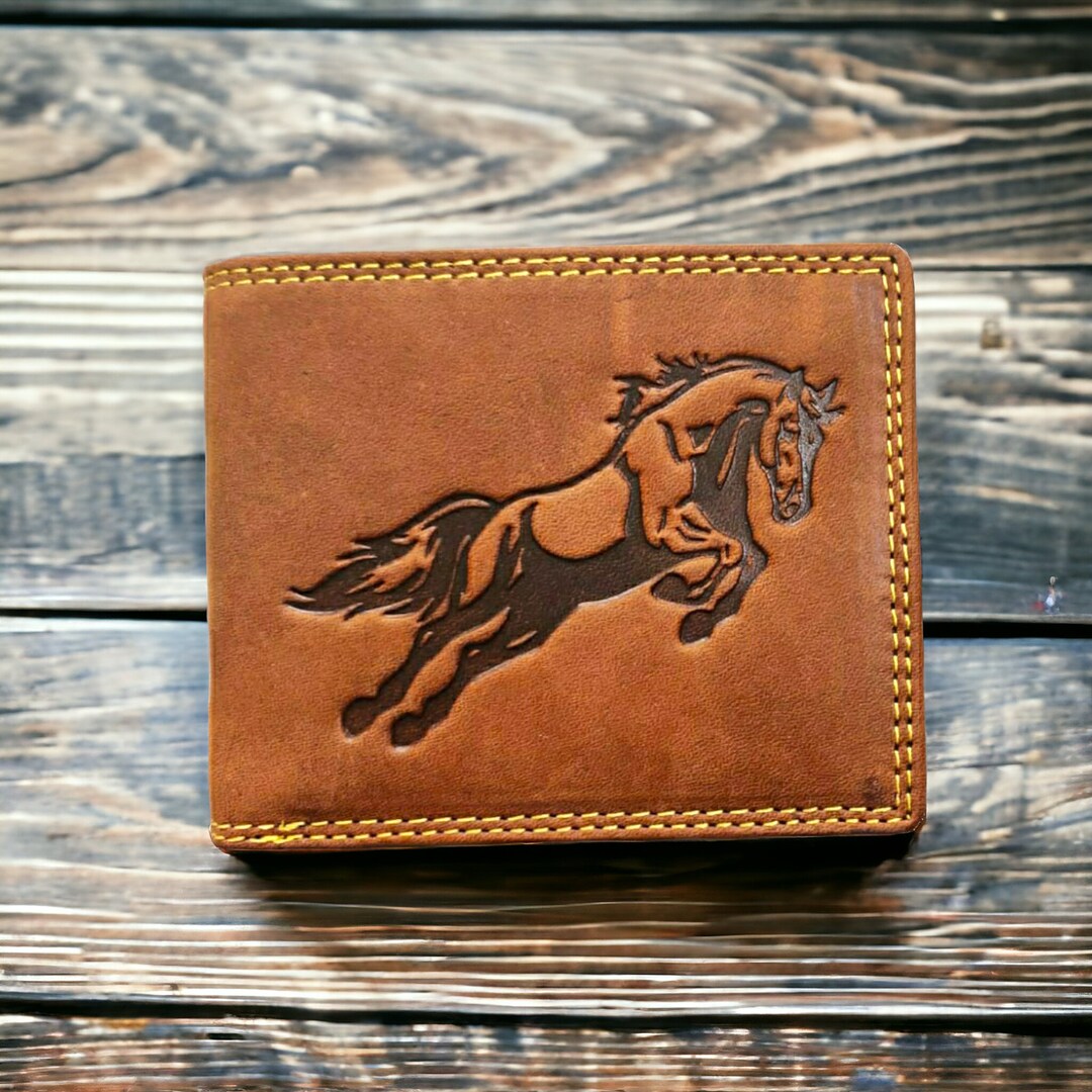 Horse Wallet, Italian Leather Wallet, Brown Mens Wallet, RFID Blocking ...