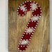 Small Candy Cane String Art Wooden Sign winter/holiday/christmas String ...