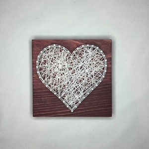 Heart String Art Wooden Sign - Valentine's Day Decor - Etsy
