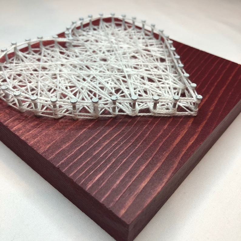 Heart String Art Wooden Sign Valentine's Day Decor - Etsy