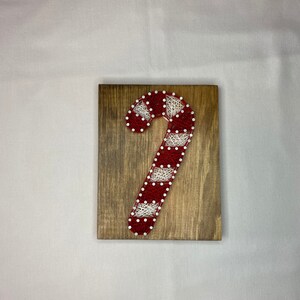 Small Candy Cane String Art Wooden Sign winter/holiday/christmas String ...