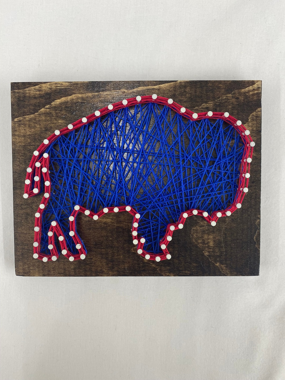 Buffalo Blue and Red String Art Wooden Sign Sport Décor - Etsy