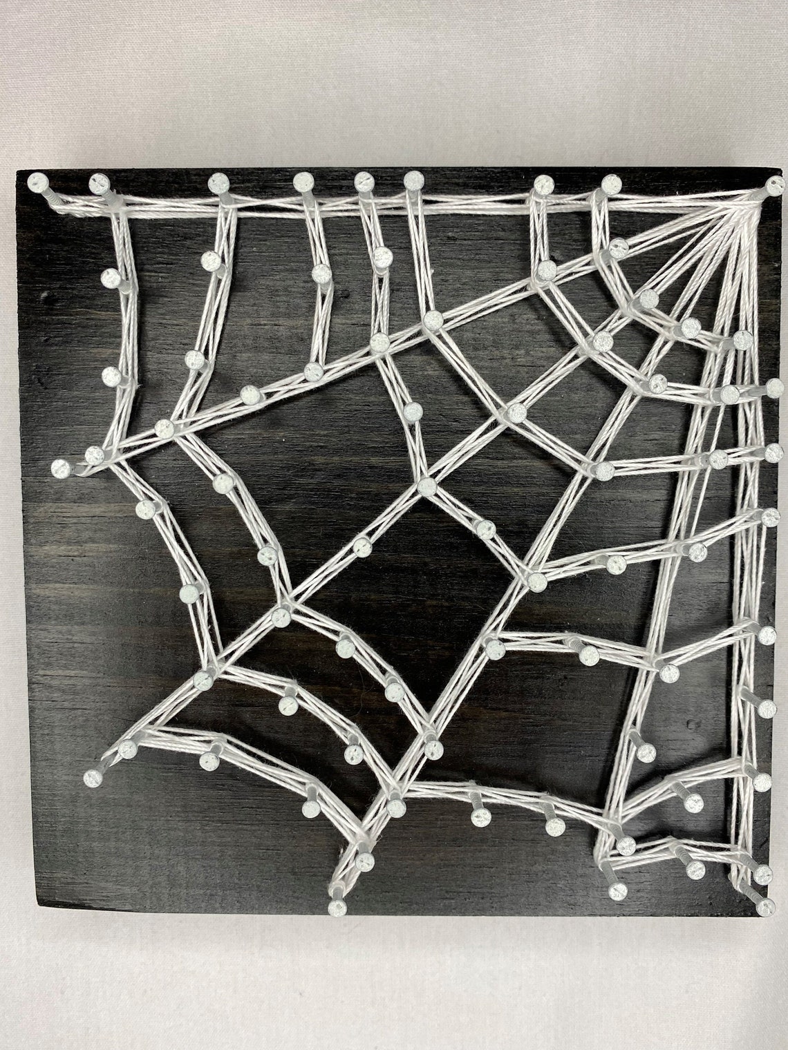 Spider Web String Art Wooden Sign halloween String Art Décor | Etsy