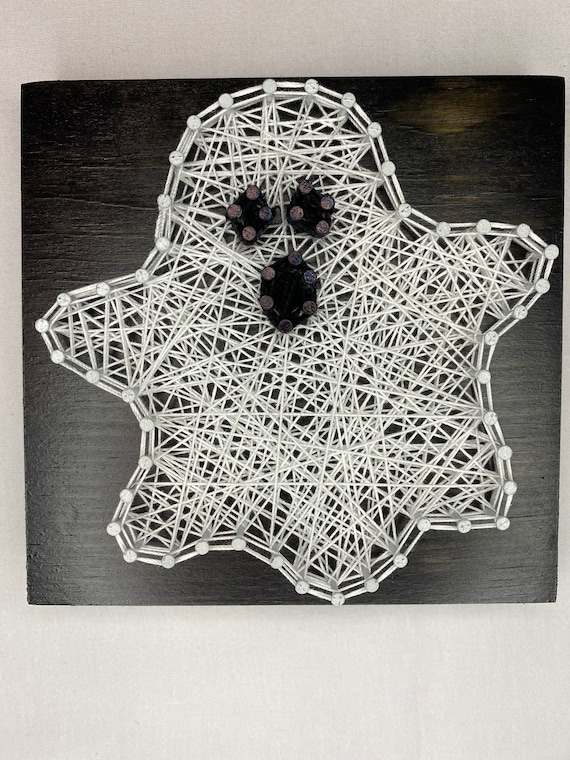 Small Ghost String Art Wooden Sign Halloween String Art Décor | Etsy