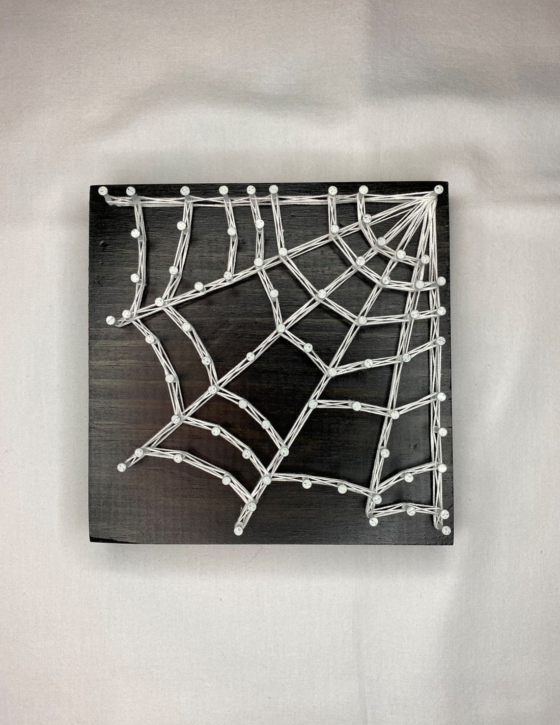 Spider Web String Art Wooden Sign halloween String Art Décor | Etsy