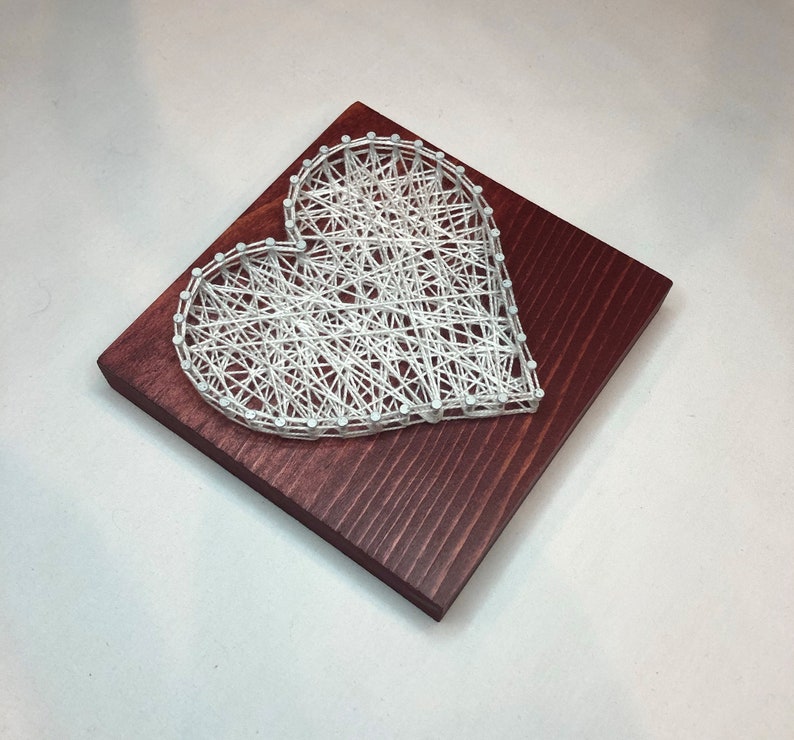 Heart String Art Wooden Sign Valentine's Day Decor - Etsy