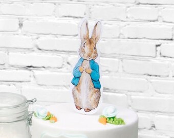 Personalized Peter Rabbit Cake Topper Printable Birthday - Etsy