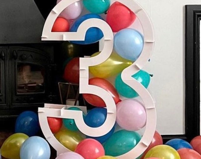 DIY Balloon Mosaic Number 6 Stand, Balloon Mosaic Frame 6th 16th ...