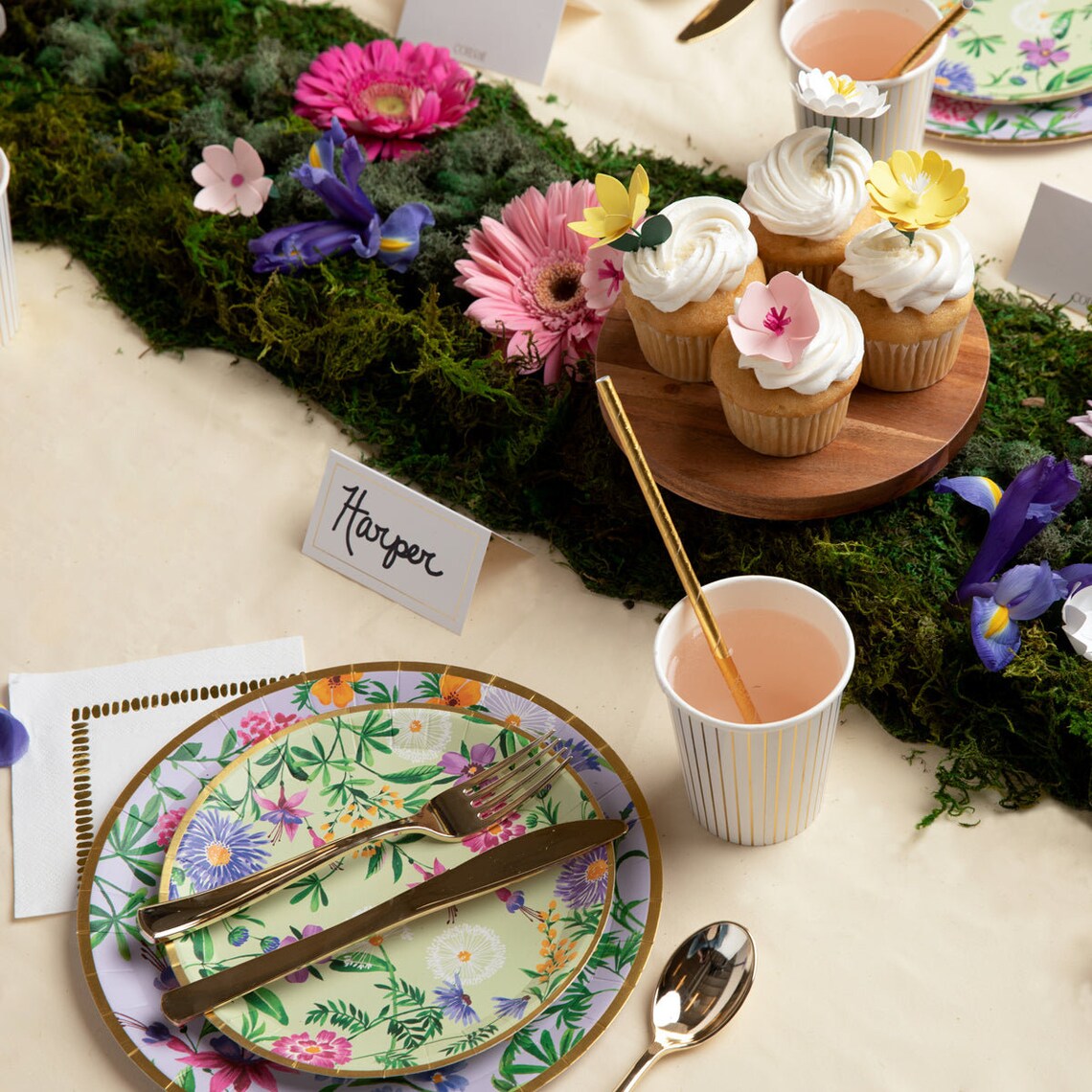 Floral Small Party Plates X 10 Wedding Party Plates Floral - Etsy UK