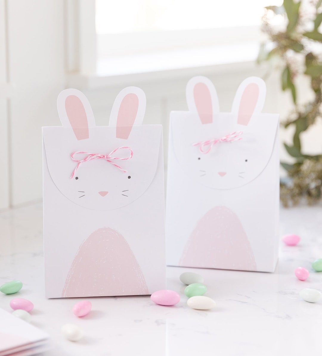 Bunny Treat Bags X 12, Rabbit Party Bags, Treat Bags, Easter Sweet Bags ...