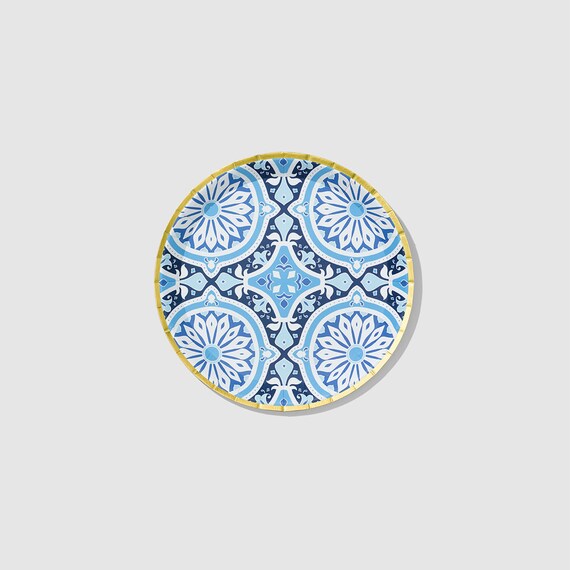 Amalfi Blues Small Plates X 10 Italian Theme Party Supplies - Etsy UK