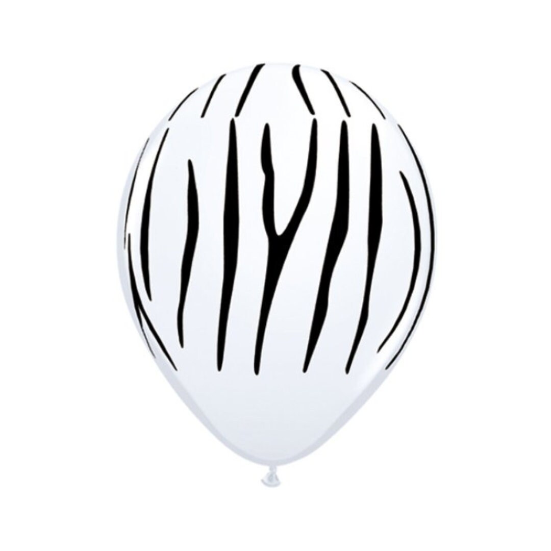 Zebra Stripe Party Balloon Bundle, Safari Party Balloons, Zoo Party ...