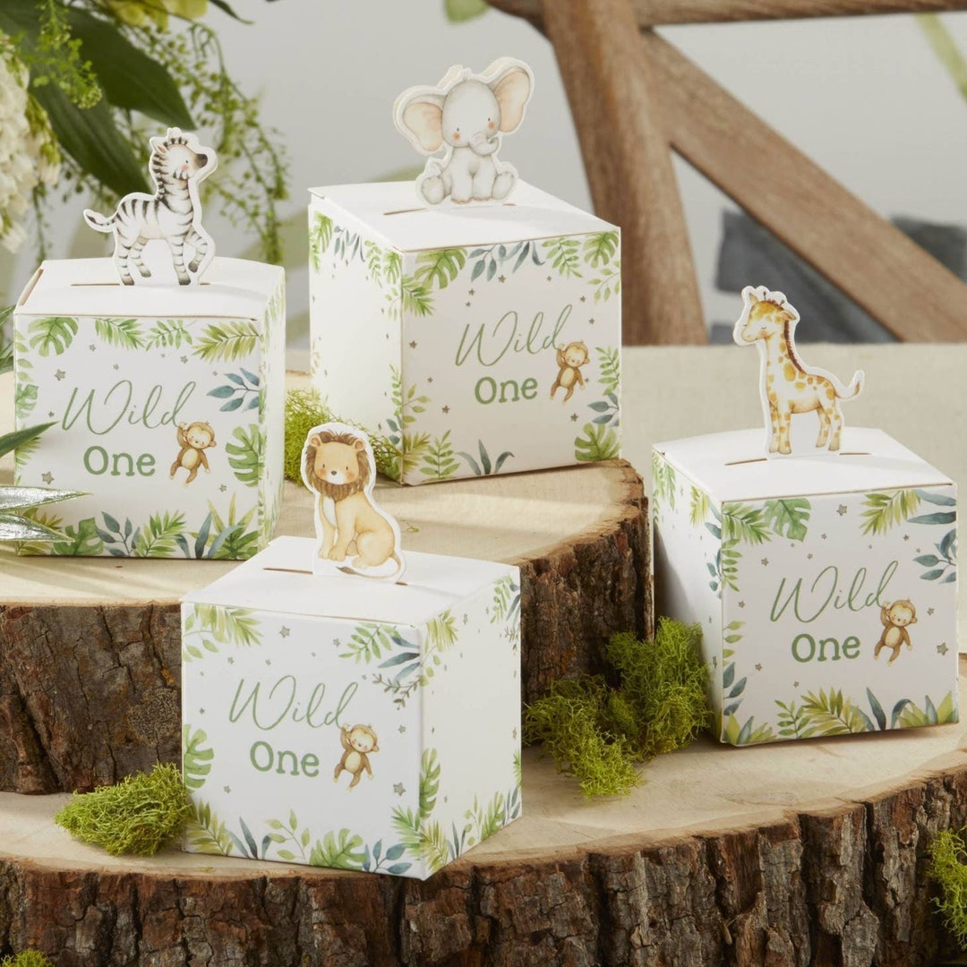 Safari Wild One Party Favour Boxes (set of 24), Kate Aspen 1st Birthday ...