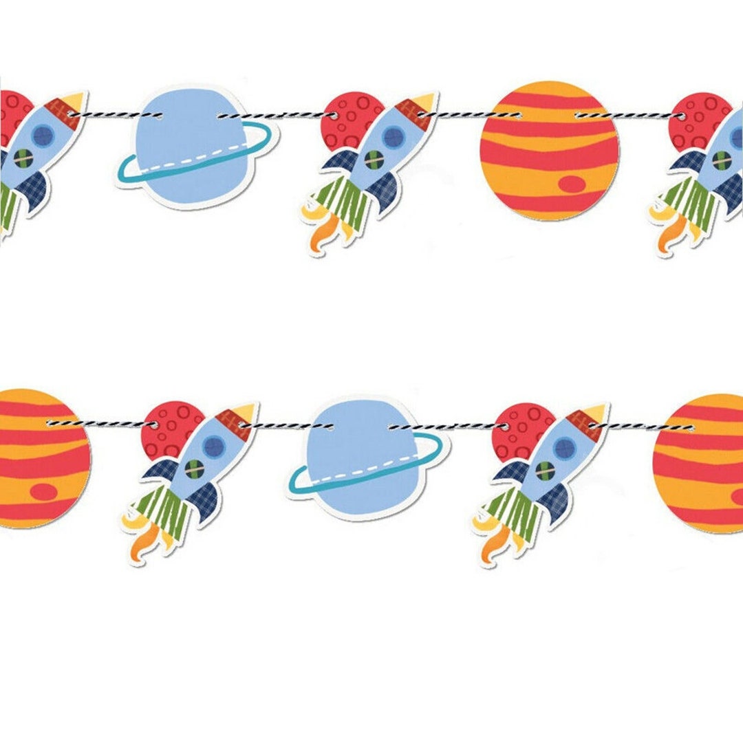 Space Party Bunting, Outer Space Birthday Party Decorations, Boys Space ...