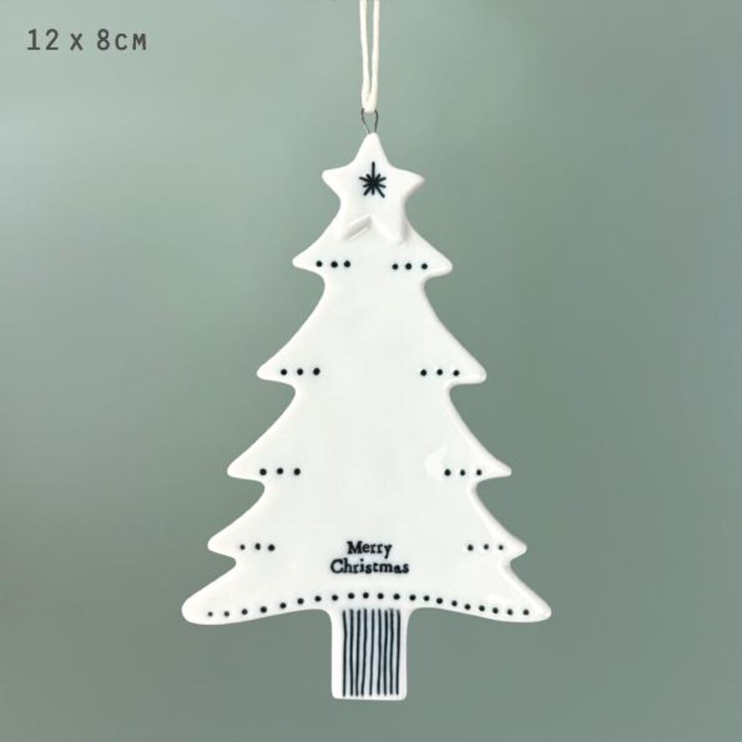 East of India Porcelain Christmas Tree - Merry Christmas, East of India ...