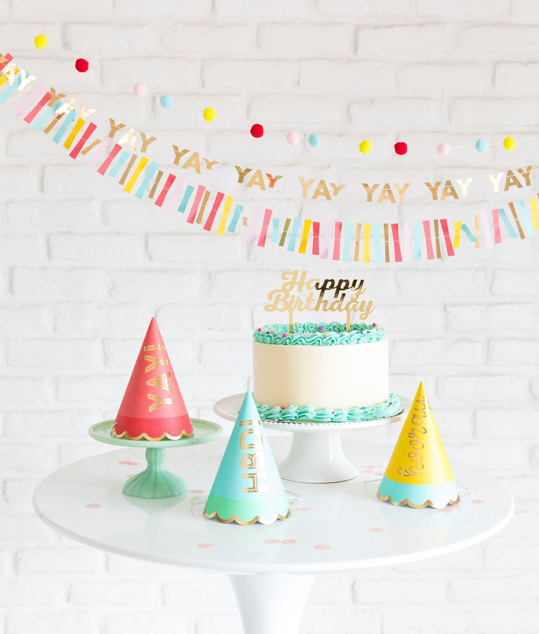 Hip Hip Hooray Party Hats X 9, My Mind's Eye Birthday Party Hats ...
