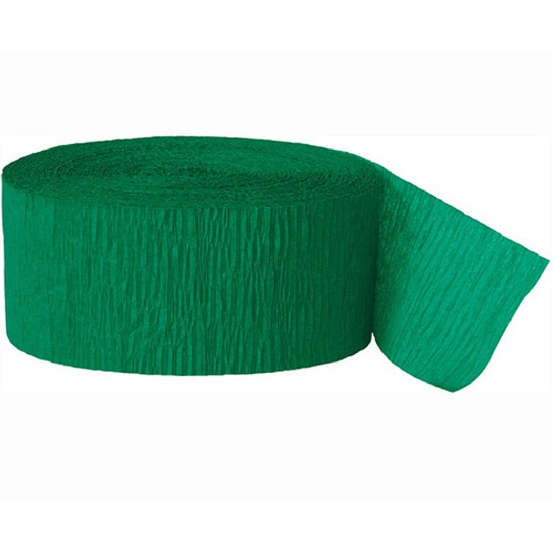 Emerald Green Crepe Paper Streamer - 24m, Paper Streamer Banner ...