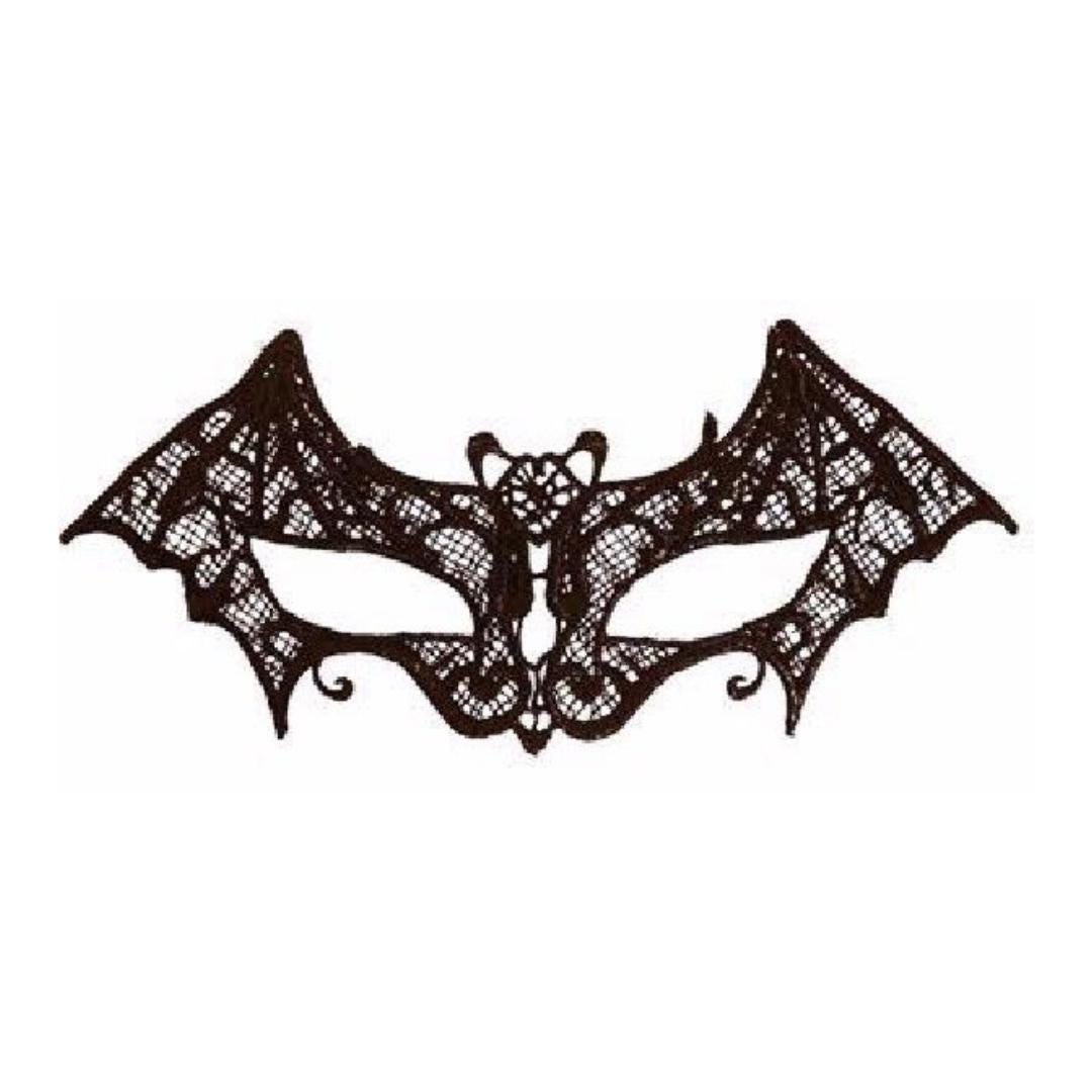 Halloween Black Lace Bat Eye Mask, Halloween Bat Outfit Black ...