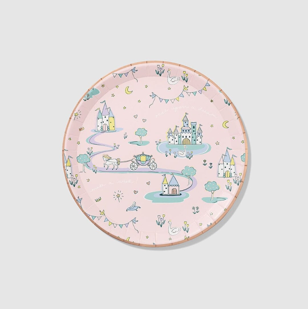 Princess Party Plates - Large X 10, Fairy Party Plates, Princess ...