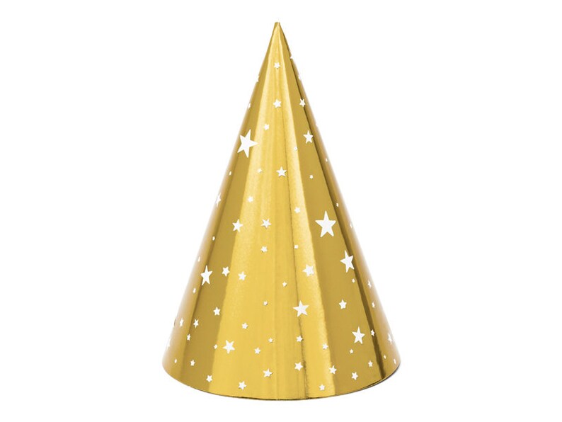 Gold Party Hats Gold Birthday Party Hats X 6 Stunning Gold - Etsy