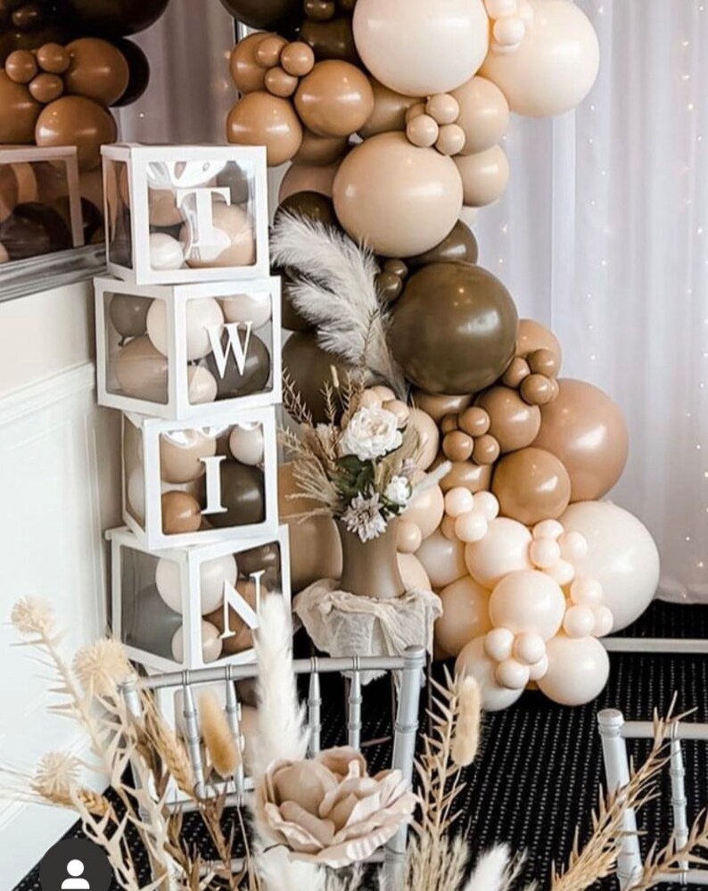 Custom White Baby Shower Blocks Personalised Balloon Blocks - Etsy UK