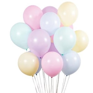 100 Pastel Party Balloons, Pastel Colours Balloon Bundle, 100 Pastel ...