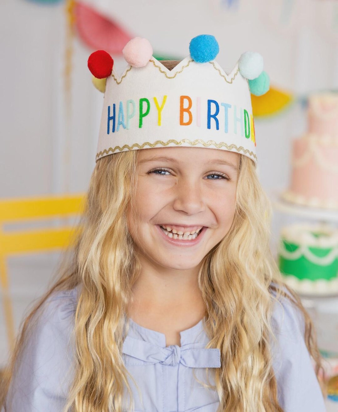 Happy Birthday Colourful Felt Crown, Kids Birthday Crown, Colourful ...