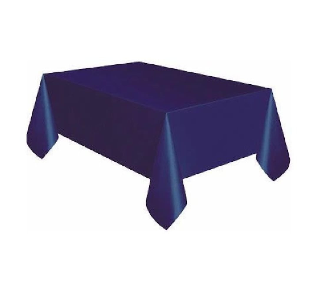 Navy Blue Plastic Party Tablecover, Navy Blue Party Supplies, Navy Dark ...