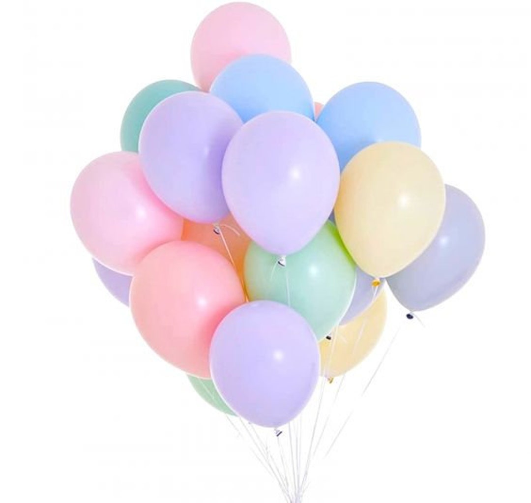 100 Pastel Party Balloons, Pastel Colours Balloon Bundle, 100 Pastel ...