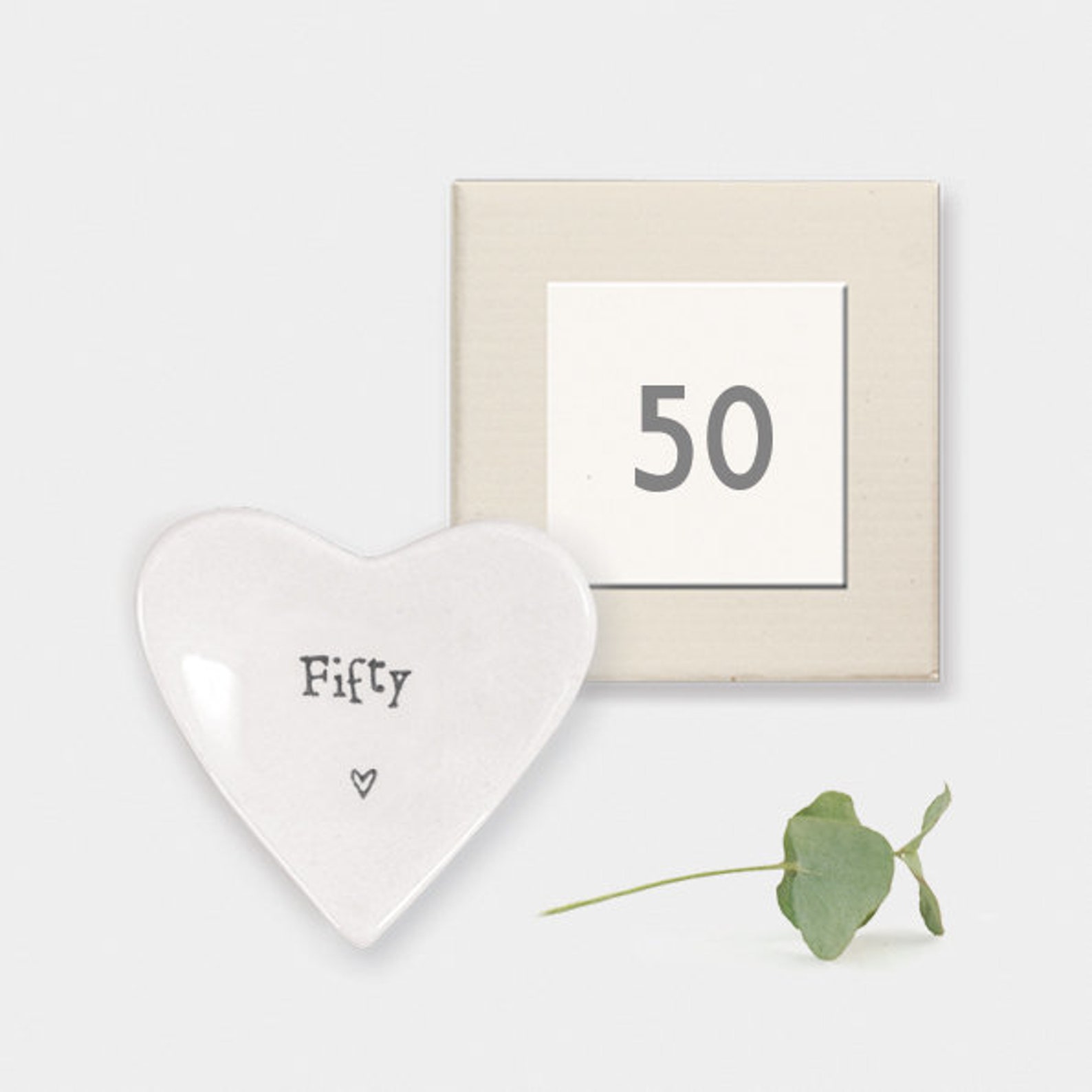 Mini Porcelain 50th Birthday Heart Dish, 50th Ring Birthday Gift, 50th ...