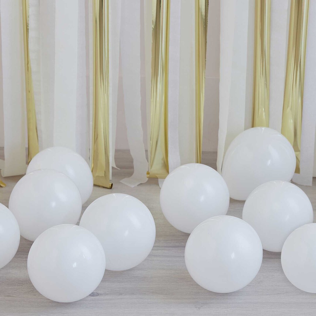 Mini White Balloon Mosaic Balloon Pack X 40, White Balloons, Balloon ...