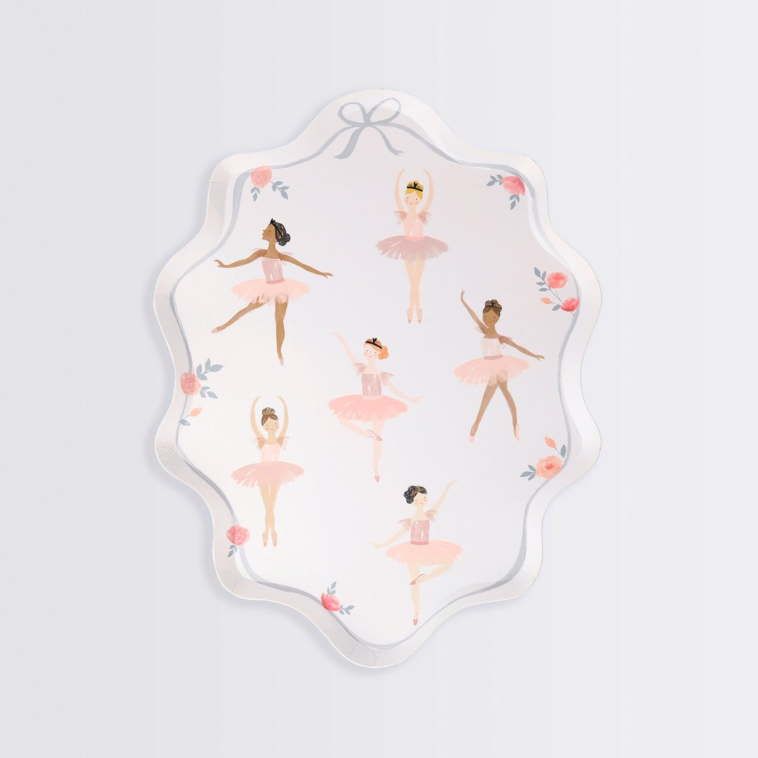 Ballerina Party Plates X 8, Ballet Theme Birthday Party Supplies ...
